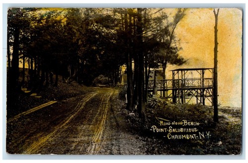 Road Along Beach Point Salubrious Chaumont New York NY RPPC Photo ...
