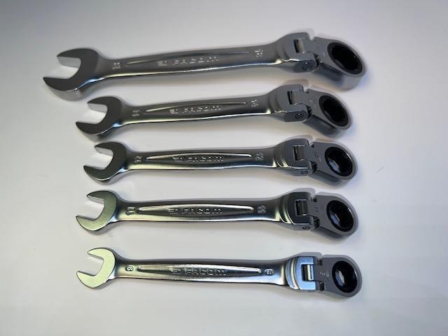 NEW Facom 5pc HINGED Combination RATCHETING Wrench Set 9,11,12,14,18mm ...