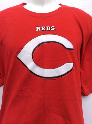 Cincinnati Reds NL Major League Baseball "big C logo" red TShirt sz XL ...