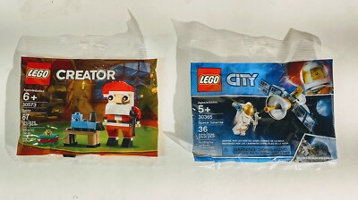 Lego Creator Santa Building Toy 67 Pieces 30573 & LEGO SPACE SATELLITE ...