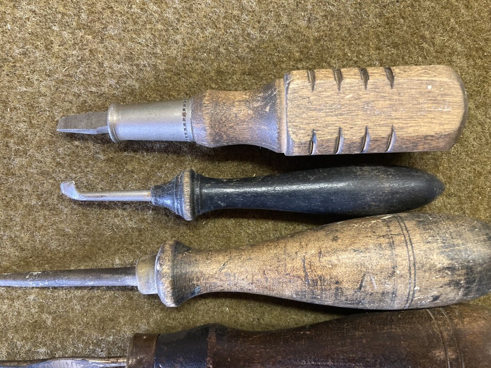 Vintage Wooden Handle Tools Lot of Eight | eBay