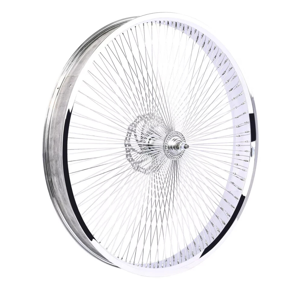 26" Coaster Mirror Chrome Bike Fat Rims Wheel Set with Disc Brake | eBay