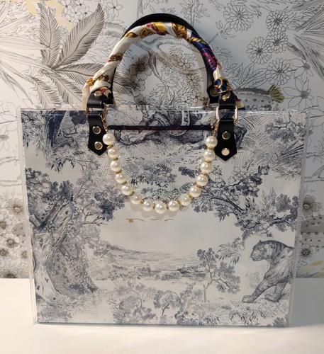 Designer Paper bag DIY Kit TPU plastic cover w handle strap crossbody ...