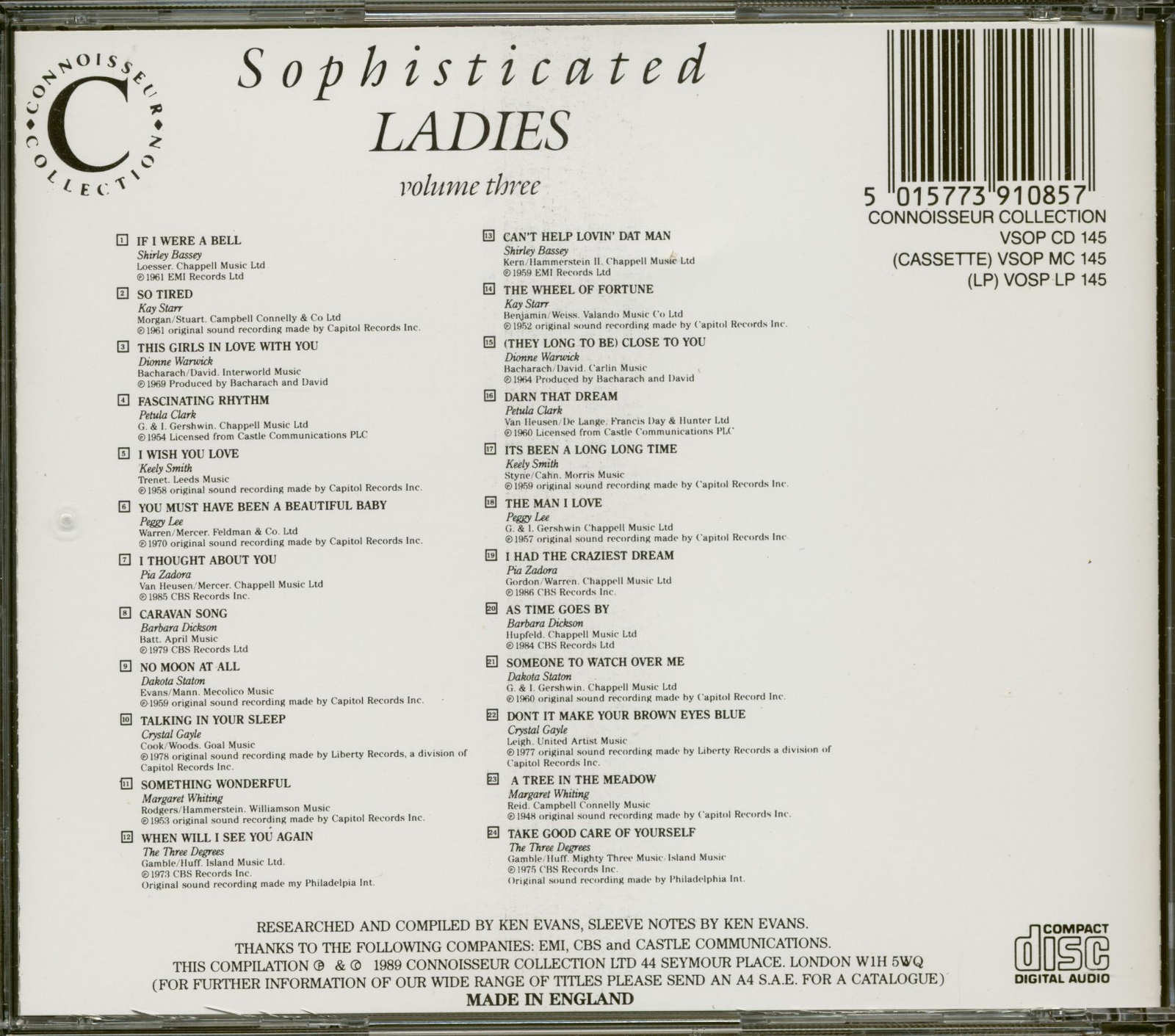 Various - Sophisticated Ladies - Volume 3 (CD) - Pop Vocal | eBay UK