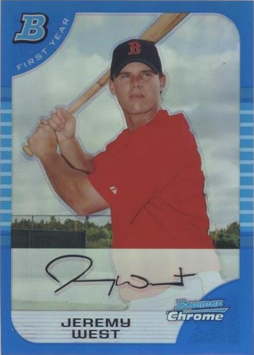 2005 Bowman Chrome - First Year Jeremy West #173 Blue Refractor /150 ...