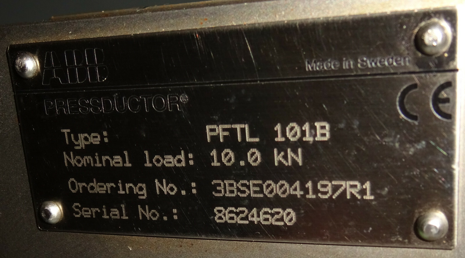 ABB Pressductor PFTL 101B Pillow Block Load Cell 10.0KN PFTL101B PFTL ...