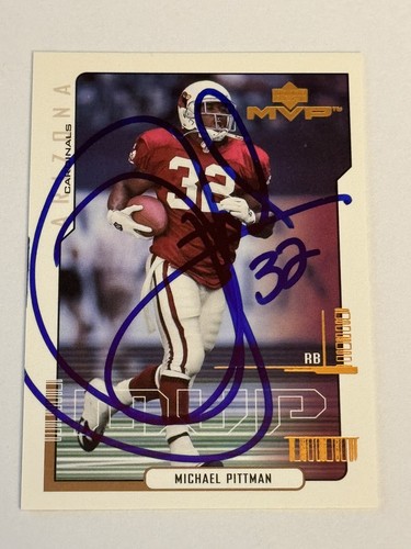 Michael Pittman 2000 Upper Deck MVP Authentic Signed Autograph Card ...