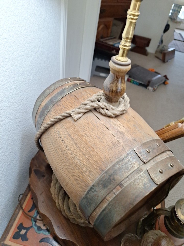Vintage 1970s Nightwatch Lamp Co. Pirate Nautical Design Block & Tackle ...