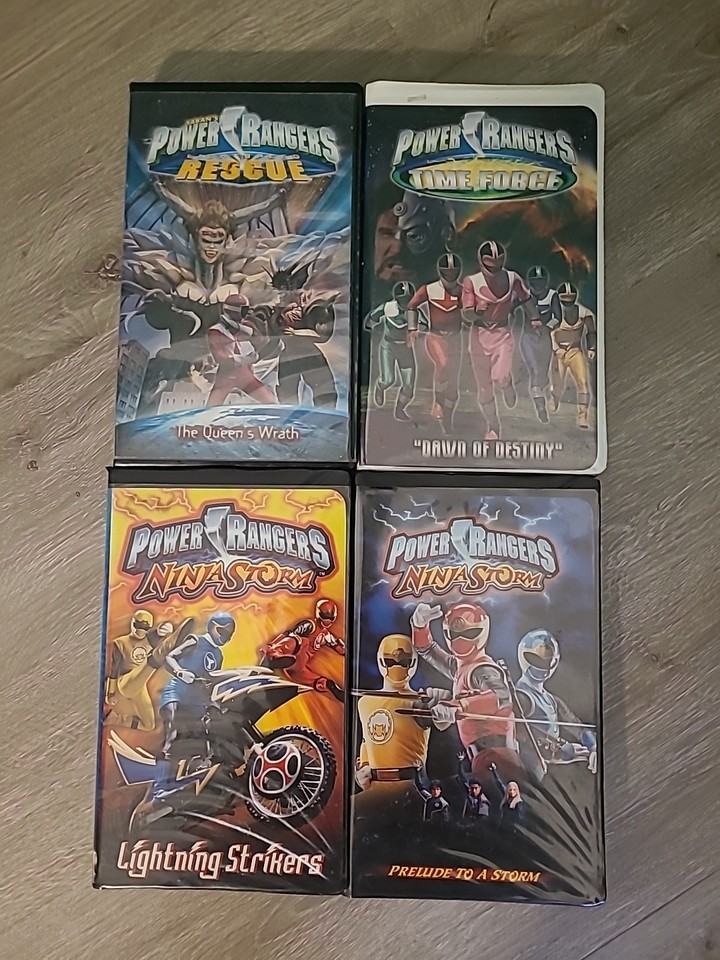 Lot Of 4 VHS Mighty Morphin Power Rangers MMPR Ninja Storm Time Force ...