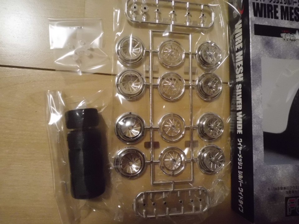 Fujimi 1/24 The Wheel No.19 Wire Mesh Silver Wide Wheel And Tire Set 15 ...