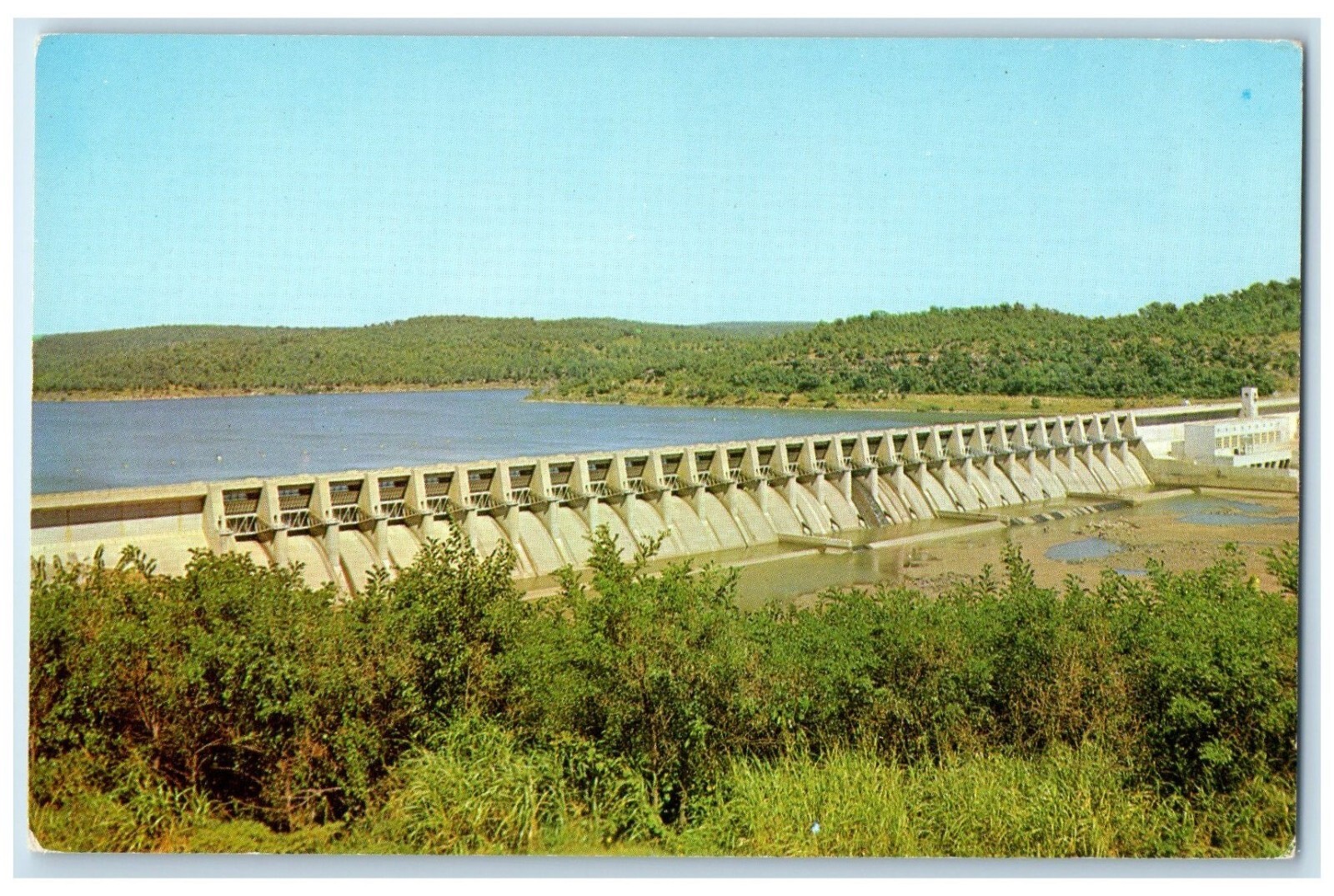 c1960 Fort Gibson Dam Lake Reservoir Exterior Eastern Oklahoma Vintage ...