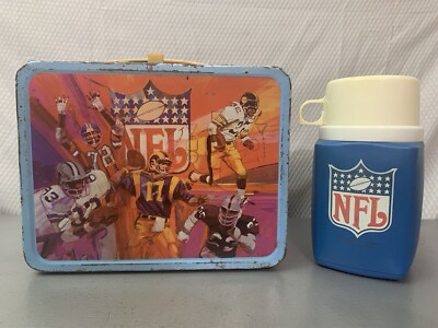 NFL Metal Lunchbox/Thermos Vintage 1978 AFC/NFC Conference Football ...