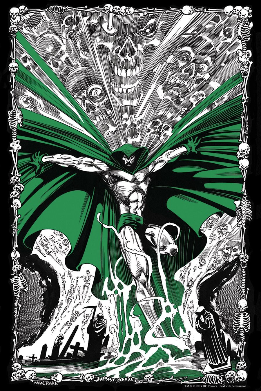 Tom Mandrake SIGNED 12x18 DC Comic Art Poster The Spectre Glow in the ...