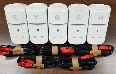 5 x BT Mini Connector VERSION 2 v2 1000Mb 1GB Gig Powerline Adapters ...