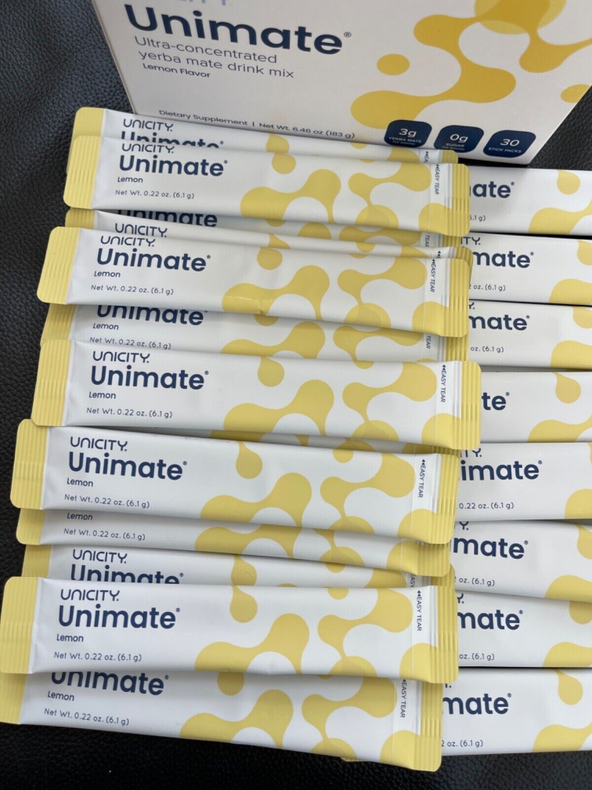 Unicity Unimate Lemon Flavor - 14 Packets Dietary Supplement Drink Mix ...