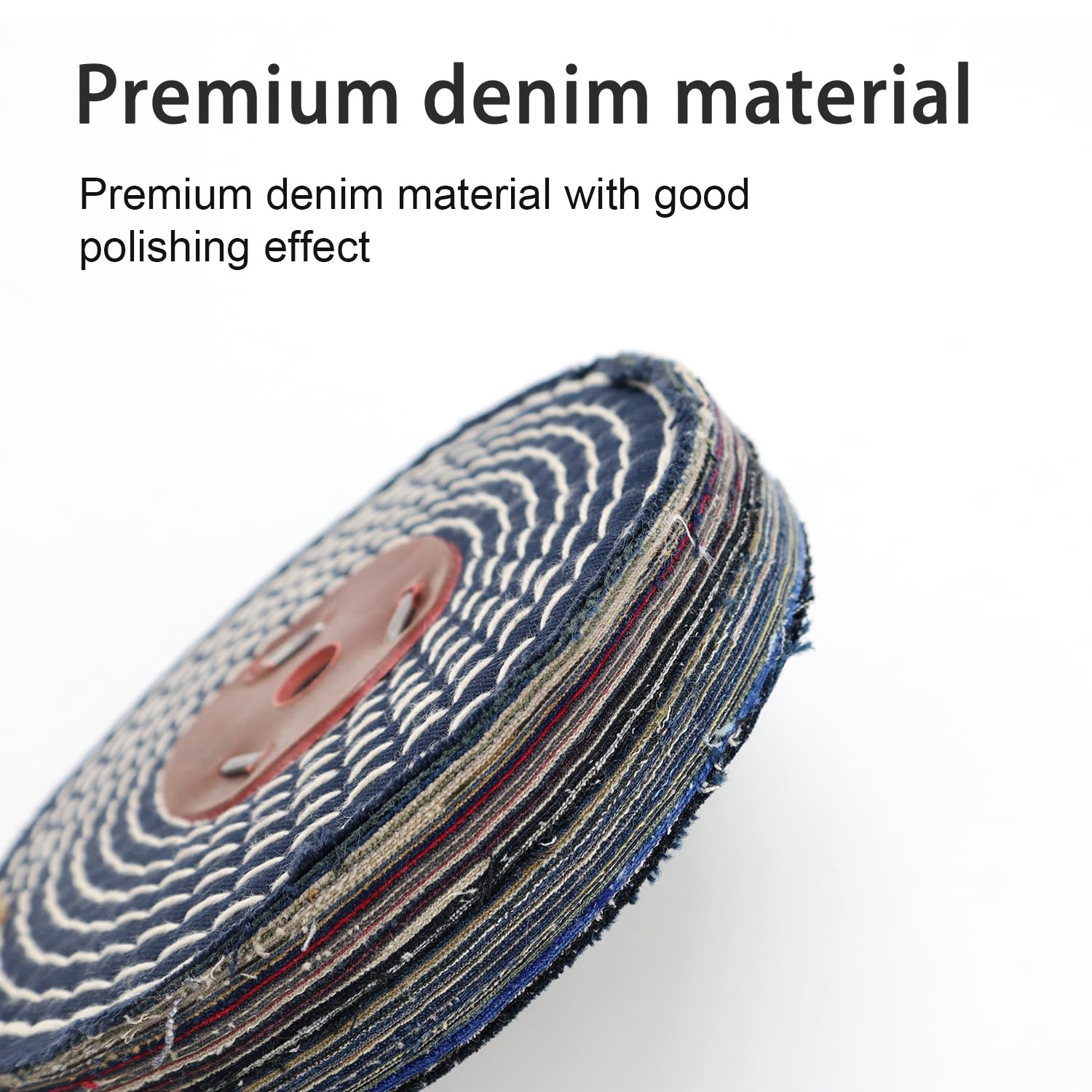 Extra Thick (1 Inch) Spiral Sewn Denim Buffing Polishing Wheel 6 Inch ...