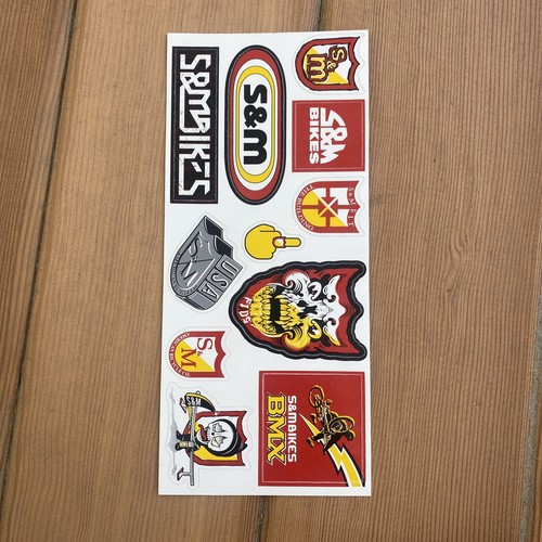 S&M BIKES DECAL SHEET 4" x 9" BMX BIKE DECALS STICKERS SUNDAY KINK CULT ...