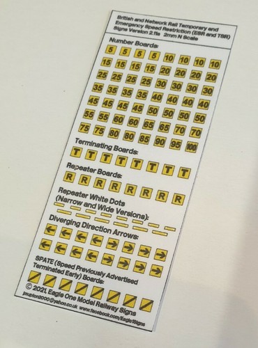 N British and Network Rail Temporary and Emergency Speed Restriction ...