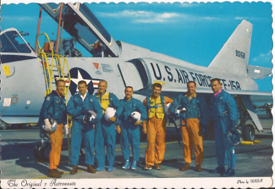 1963 "The Original 7 Astronauts" Dexter Press Postcard Photo By NASA ...