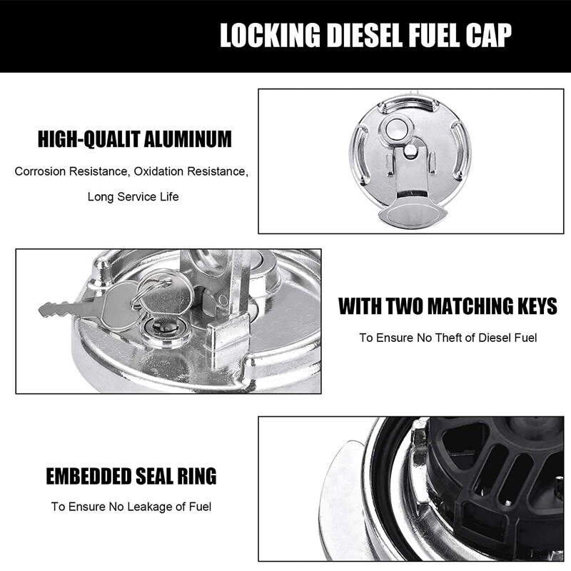 Locking Diesel Fuel Cap Fit for 4" Lever Peterbilt 11-04859-100 11 ...
