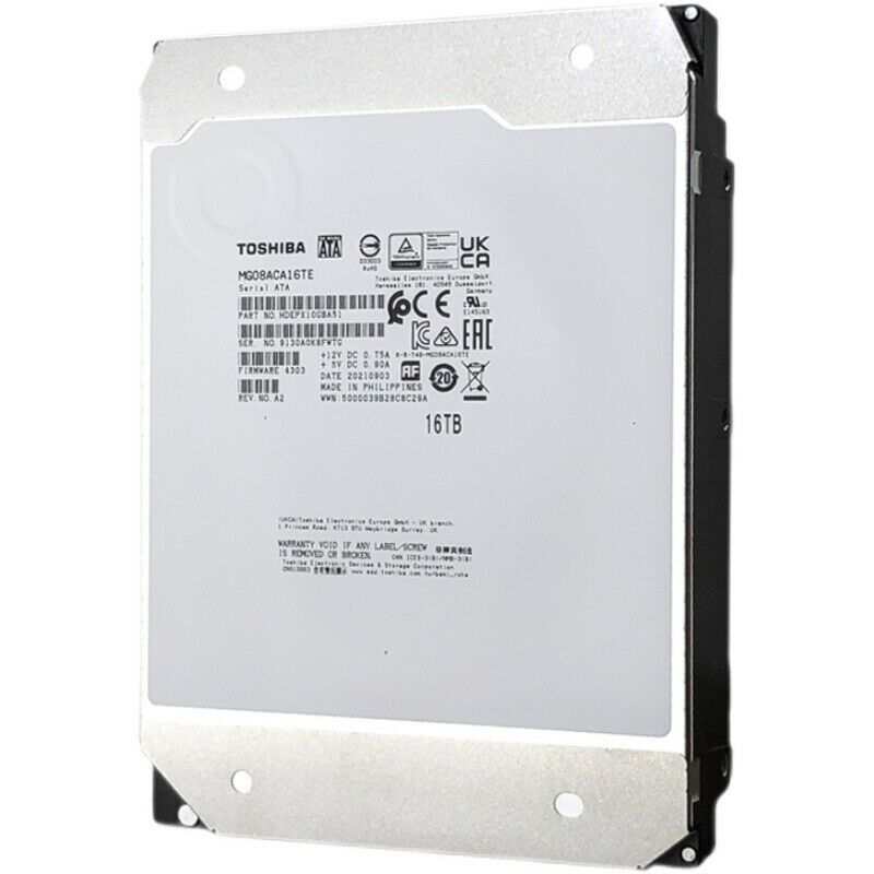 Toshiba MG08ACA16TE 16TB Helium 16T SATA Enterprise NAS Mechanical Hard ...