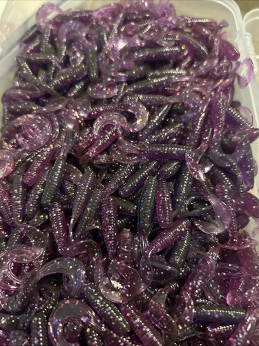 2-inch Curly Tail Grubs Fishing Bait Compatible with Bass, Crappie ...