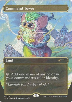 MTG Command Tower (7067) *Confetti Foil* Borderless Secret Lair: Furby ...