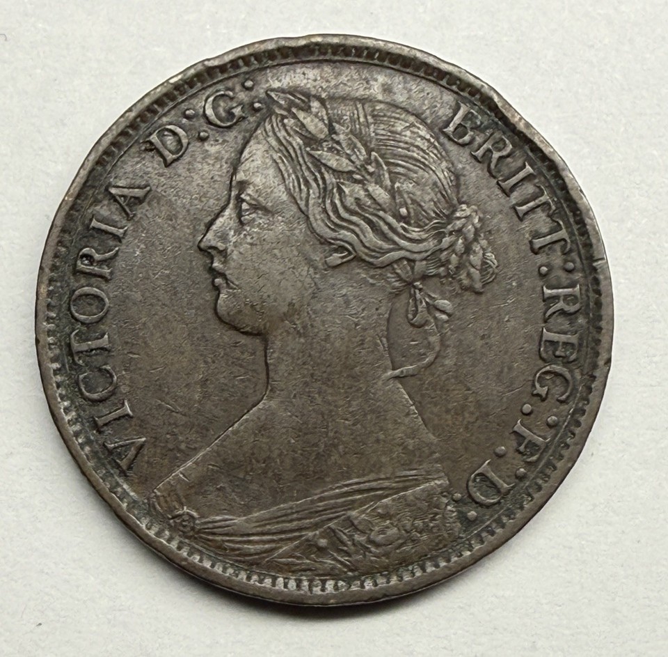 1862 Great Britain 1 Farthing Low “2” XF+ Beautiful Specimen Queen ...