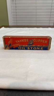 Vtg Yankee Clipper Oil Stone For Sharpening Tools & Knives W/ Original ...