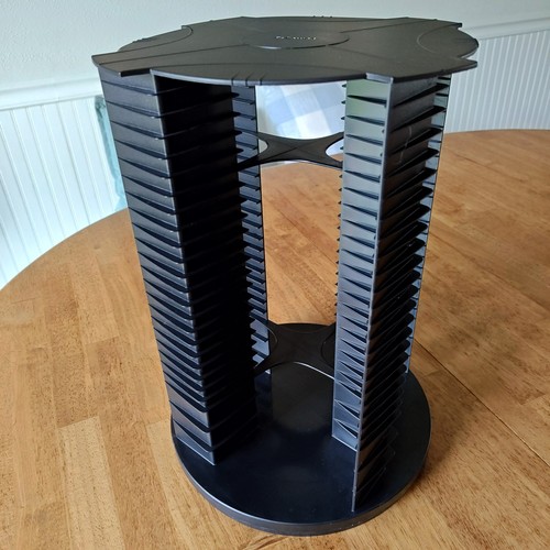 FELLOWES 112 CD TOWER SPINNER SPINNING HOLDER ORGANIZER STORAGE DISPLAY ...