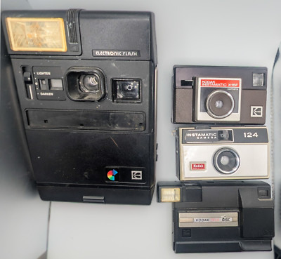 Lot Of Kodak disk, instamatic 124 & k15F, colorburst One Has ...