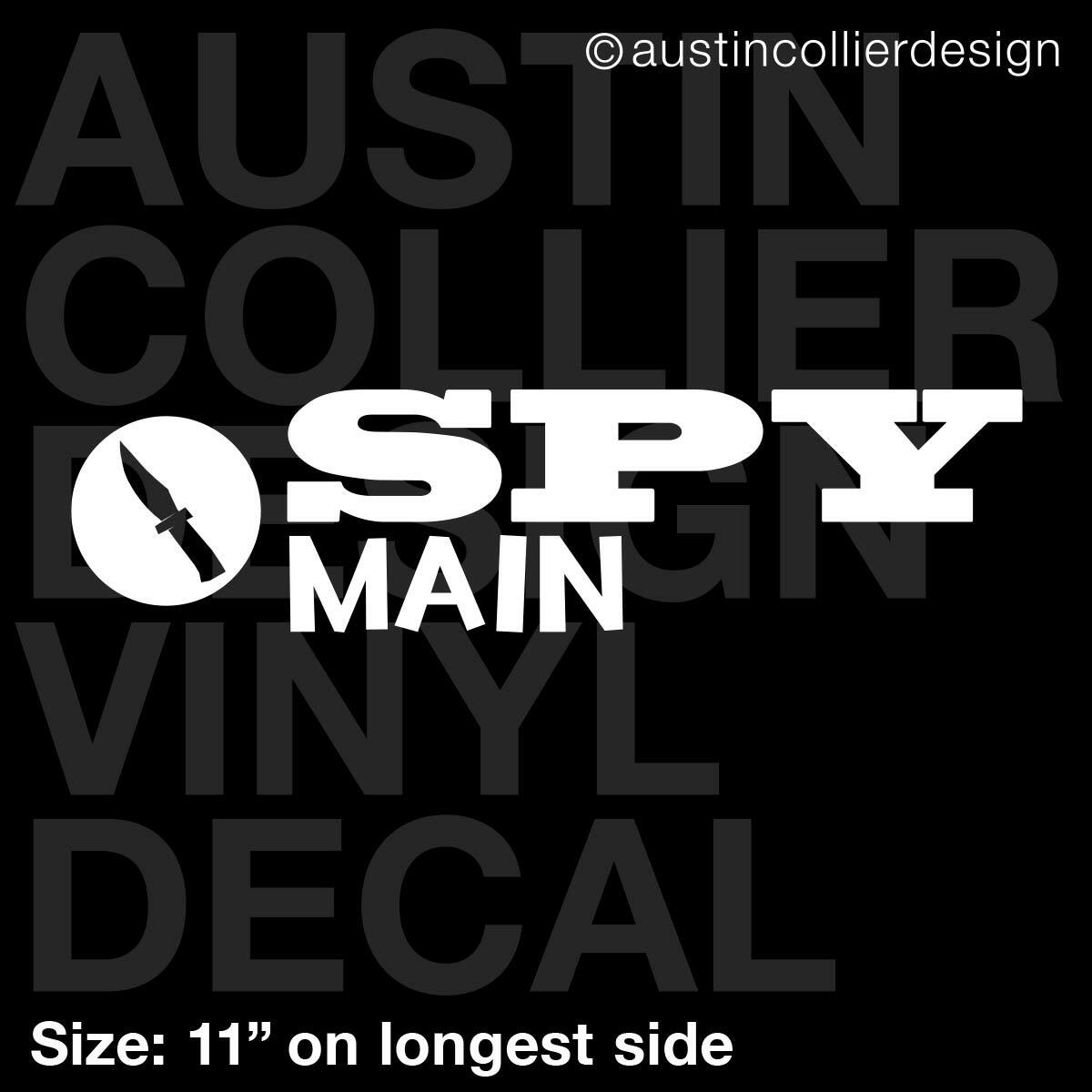 11" SPY MAIN vinyl decal laptop window sticker - team fortress 2 TF2 ...