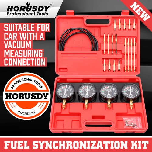 HORUSDY Fuel Vacuum Carburetor Synchronizer Kit Carb Sync Gauge Set ...