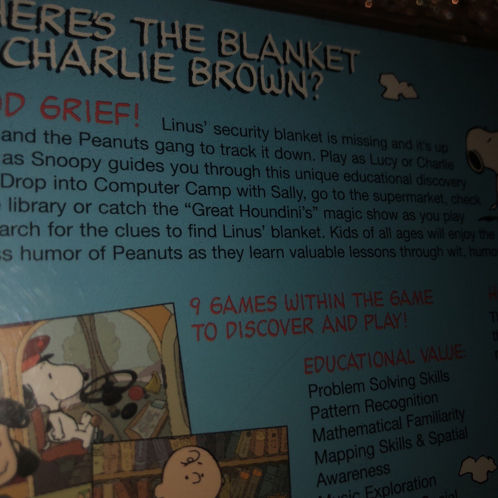 Peanuts Where’s the BLANKET CHARLIE BROWN CD-ROM SOFTWARE For WIN/MAC 🎁 ...