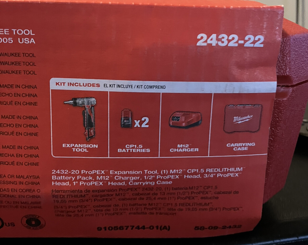 Milwaukee+M12+Cordless+ProPEX+Expansion+Tool+Kit+-+2432-22 for sale ...