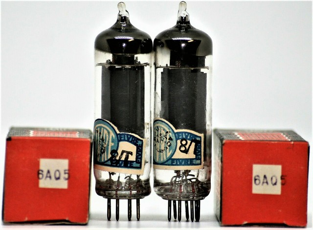 el90 6aq5 tube NOS fivre italy pair tubes valve 6005 12bh7 6an8 amp 6v6 ...