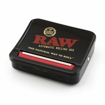 RAW Black Automatic Rolling Machine Box 70mm Regular Size | eBay UK