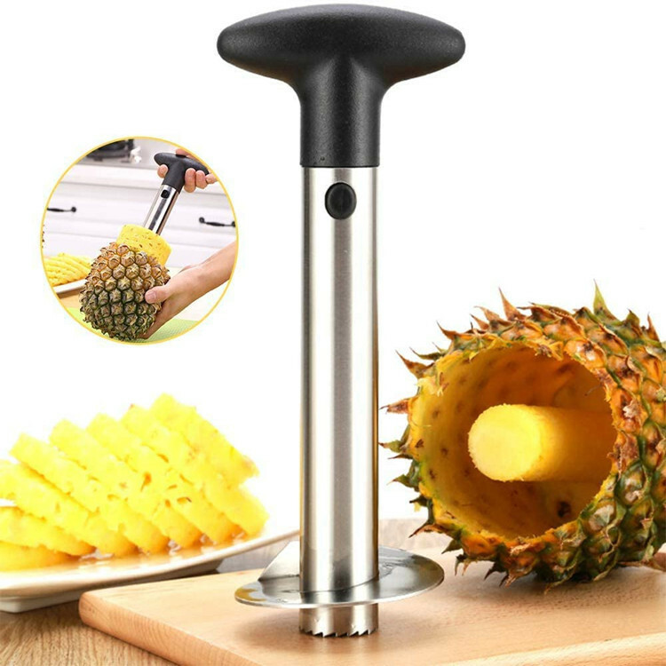 Pineapple Corer Slicer Handheld Cylindrical Stainless Steel Kitchen ...