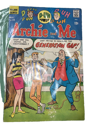 Archie And Me 24 G 1968 Comic Generation Gap | eBay