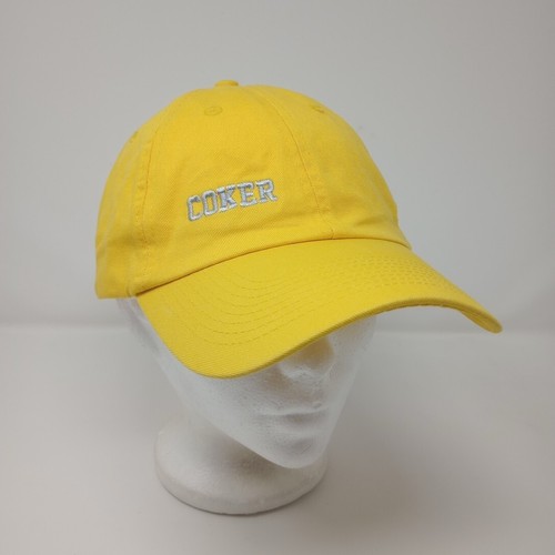 Coker College Eighty8 Headwear Yellow 100% Cotton Adjustable Baseball Cap Hat | eBay