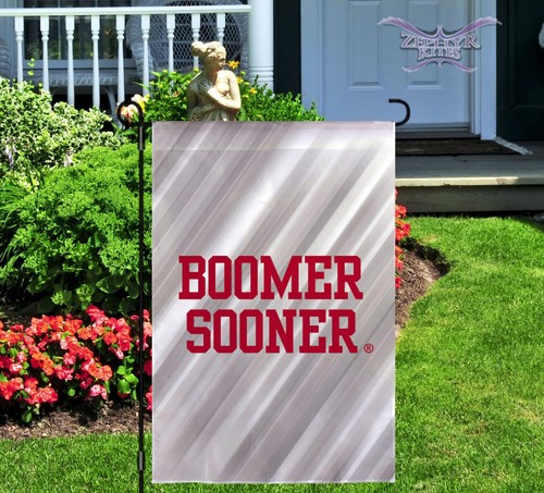 Oklahoma Sooners garden flag Boomer Sooner Double Sided University of ...