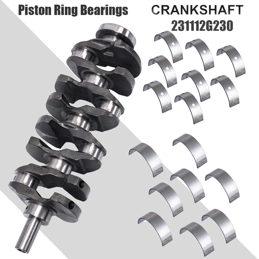 Engine Crankshaft + Main & Rod Bearing Kit For Hyundai Santa Fe Kia ...