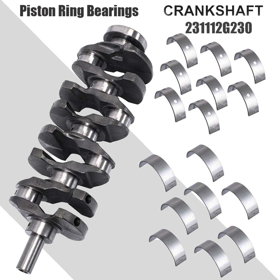 Engine Crankshaft + Main & Rod Bearing Kit For Hyundai Santa Fe Kia ...