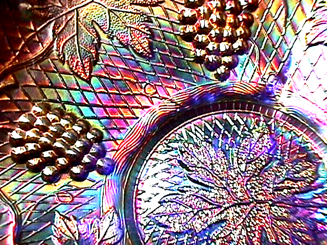 "CONCORD" BOWL 8 1/2" GREEN 6 RUFFLE SUPER FANTASTIC COLOR CARNIVAL BY ...