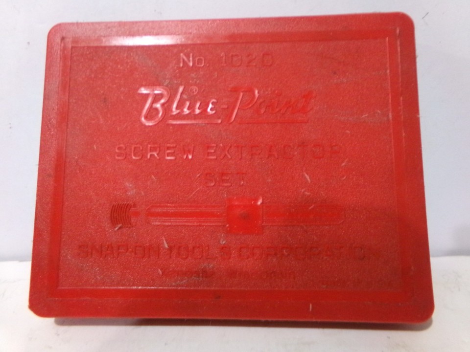 VINTAGE BLUE POINT SNAP ON NO. 1020 SCREW EXTRACTOR REMOVER SET NO. 10 ...