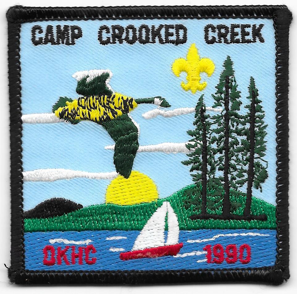 1990 Camp Crooked Creek Patch Old Kentucky Home Council Boy Scouts of ...