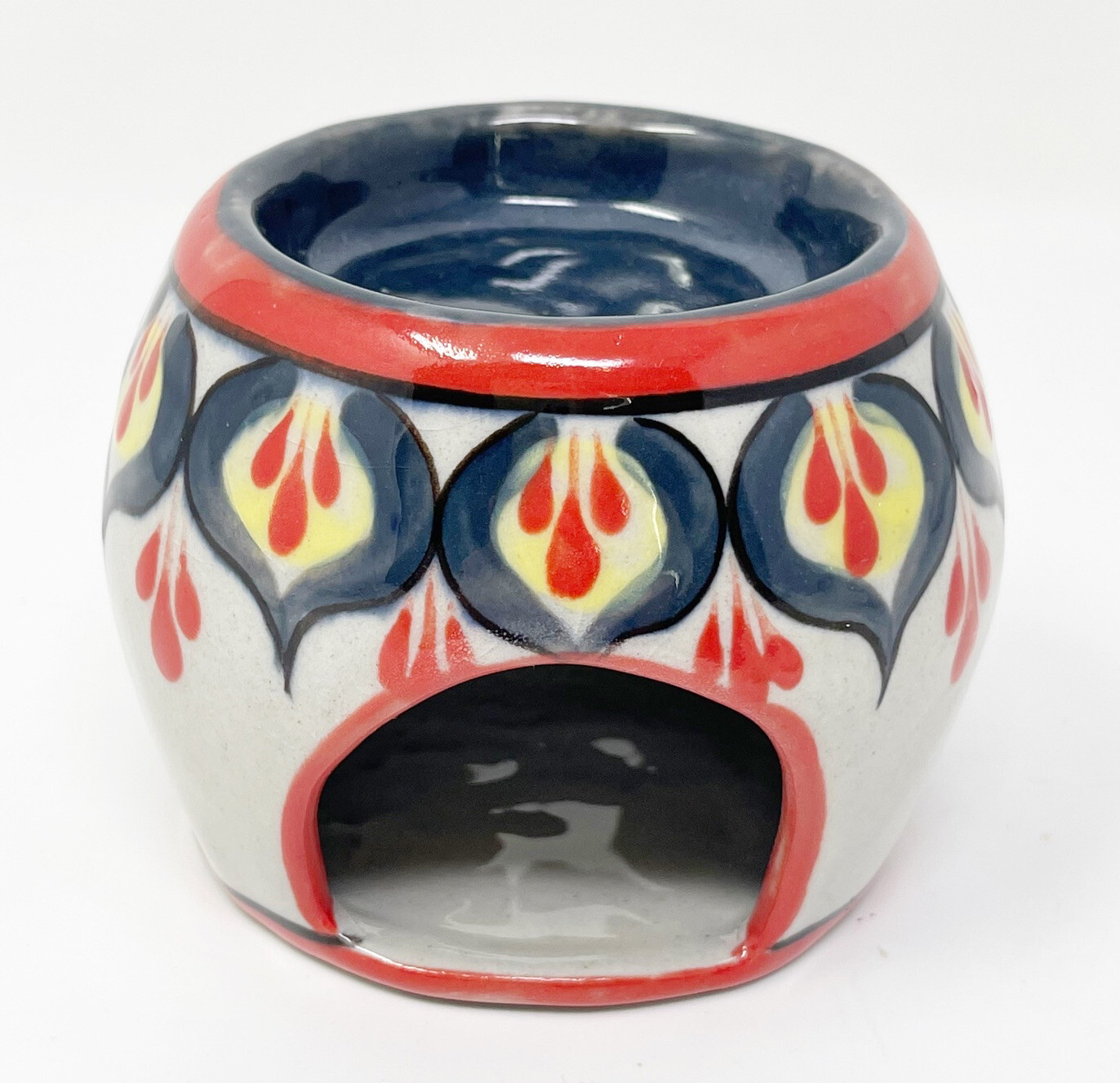 Vintage Guate Mayan Ken Edwards Mexican Art Pottery Hand Painted Candle ...