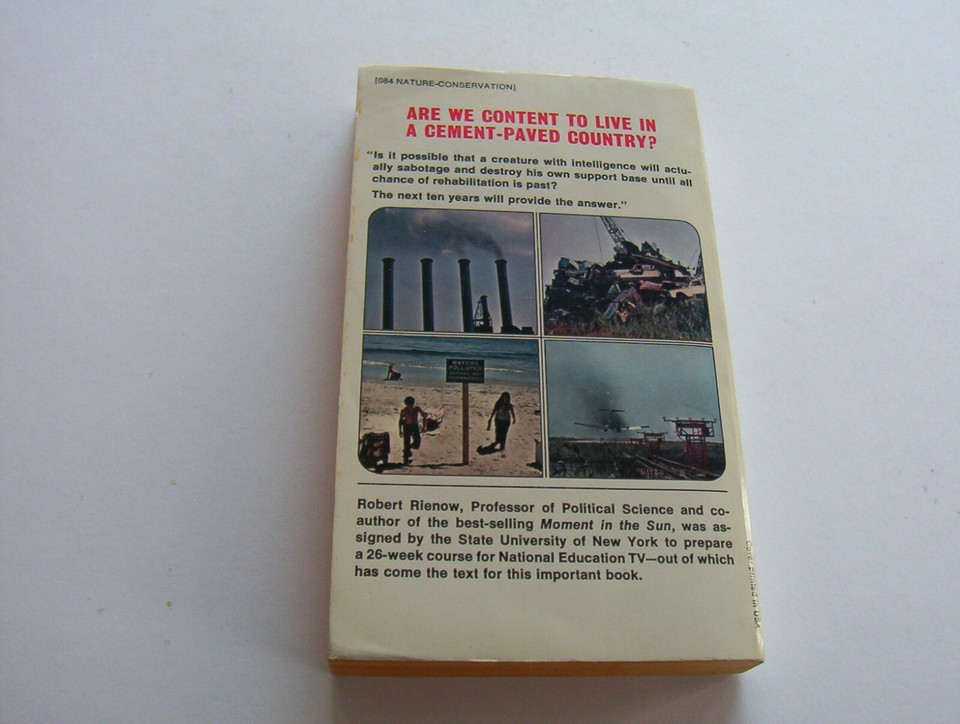 MAN AGAINST HIS ENVIRONMENT 1970 ROBERT RIENOW TV TIE-IN | eBay
