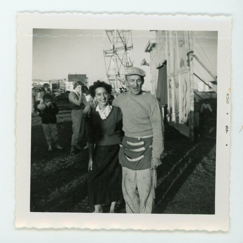 Amusement park carnival circus Carny carnie worker vintage snapshot ...
