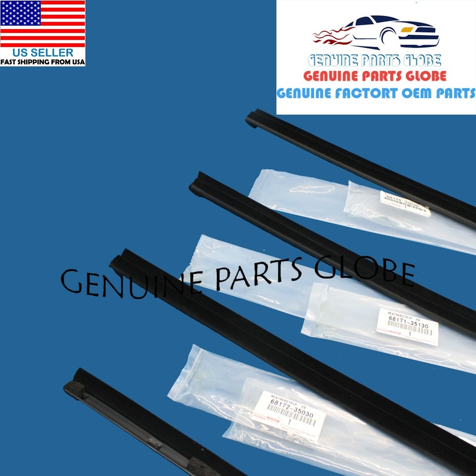 GENUINE TOYOTA 03-09 4RUNNER INNER FRONT REAR DOOR WINDOW BELT ...